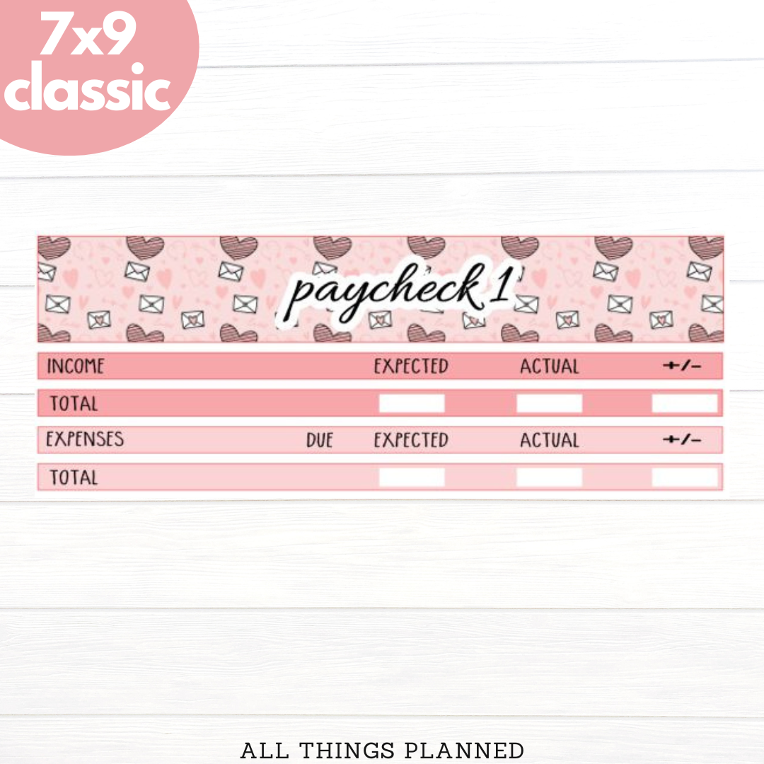 7x9 | Classic | Feb. (Valentines) Paychecks – All Things Planned