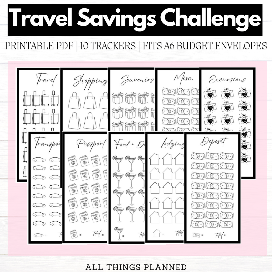 Travel Savings Challenge PRINTABLE – All Things Planned