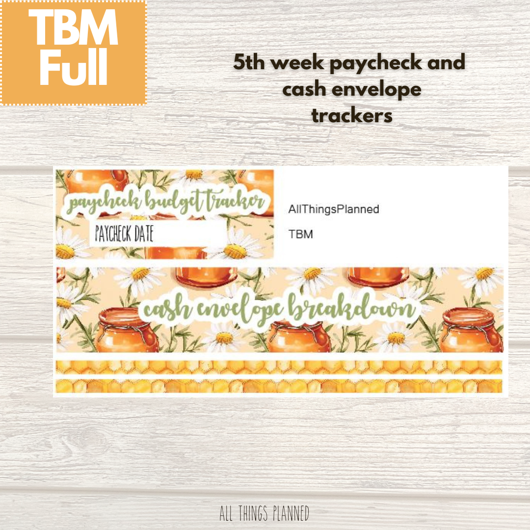 Full Mar. (Honey Jar) Week 5 Cash Envelope + Paycheck Budget – All ...
