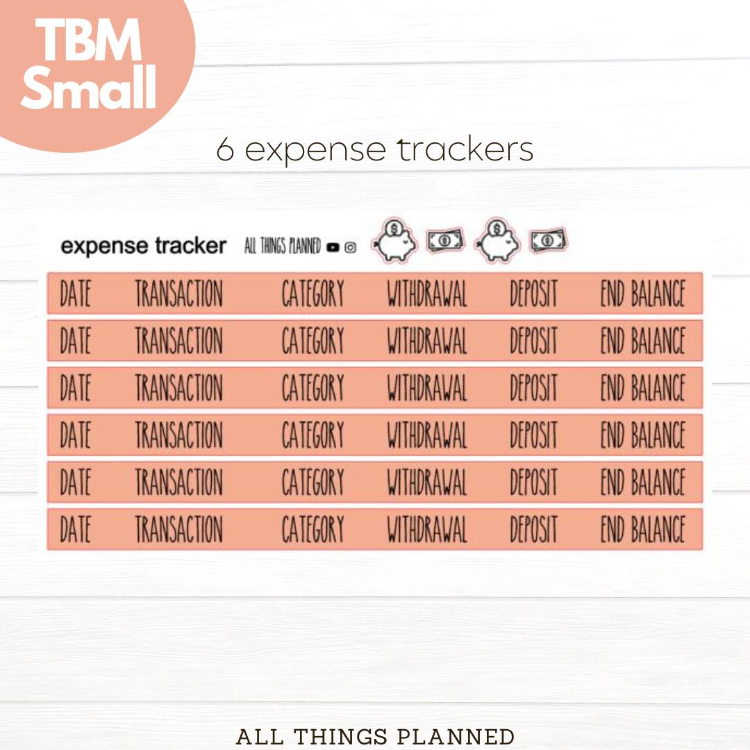 Small May (Peaches) Expense Trackers – All Things Planned