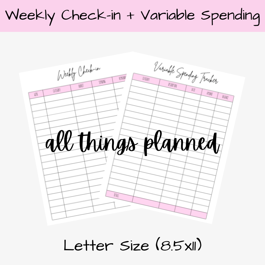 Expense Tracker Budget Worksheets – All Things Planned